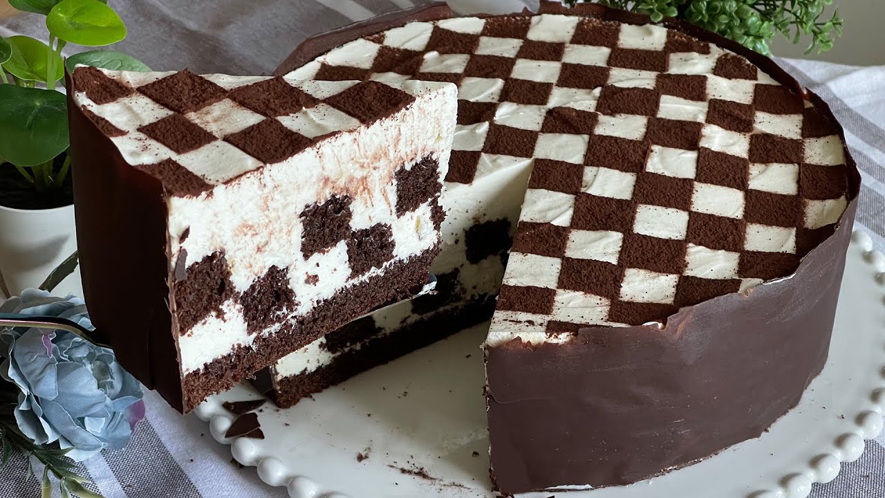 Torta "Scacchiera" Un dolce bellissimo e molto gustoso. - YouTube