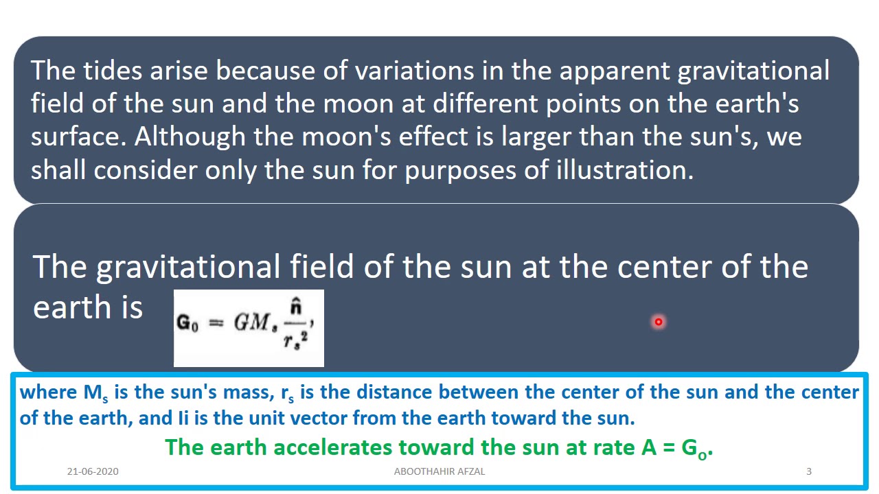 How tides are formed? Physics of the driving force behind the tides ...