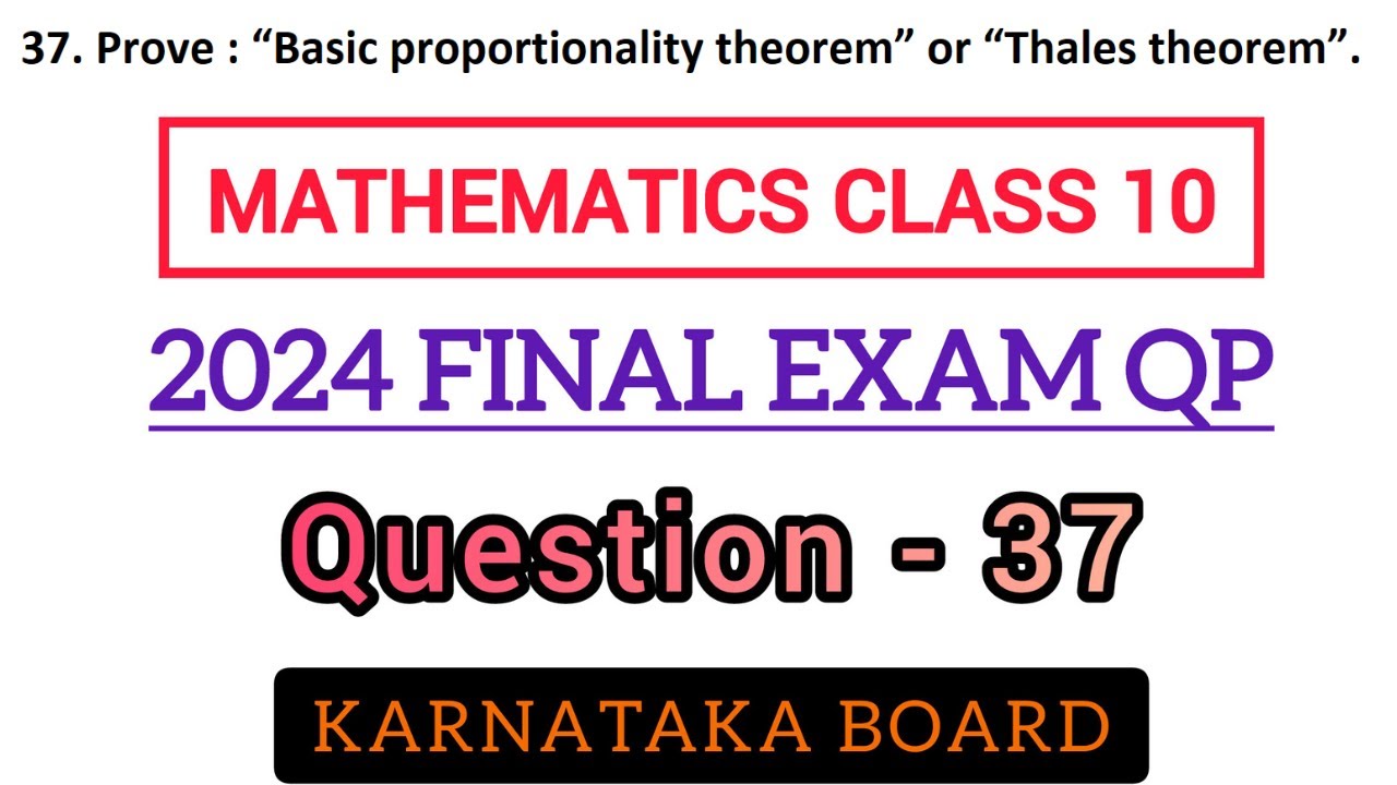 question 37 maths 2024 question paper - YouTube