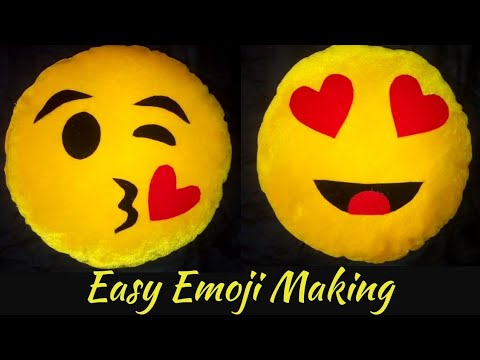 How To Make Emoji Pillow At Home || DIY Emoji Pillow  || Jewellery And Creativity