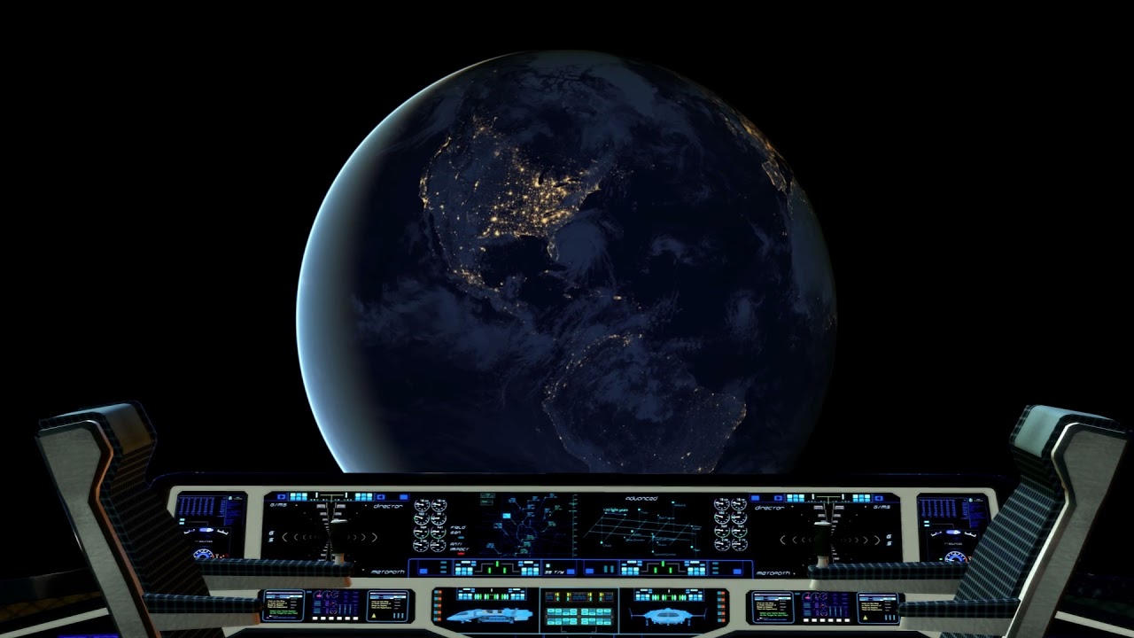 8 Hours Space Station Command Center View Ambient Sound - YouTube
