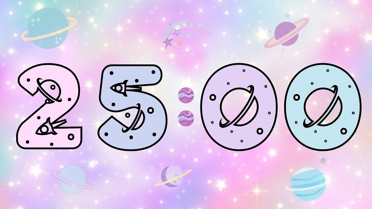 25 Minute Pastel Galaxy Timer - YouTube