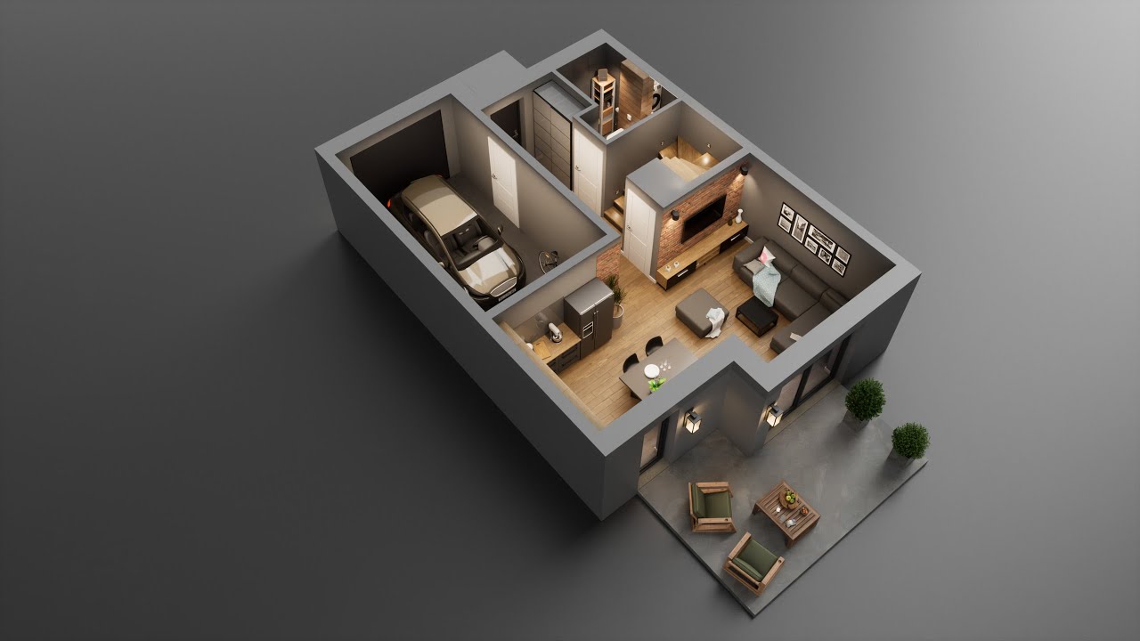 Rzuty 3d mieszkań - 3d Floor Plan - YouTube