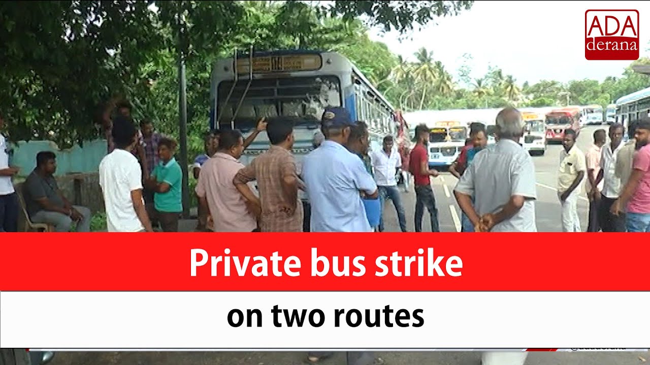 Private bus strike on two routes (English) - YouTube