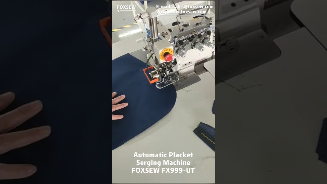 Automatic Placket Serging Machine - YouTube