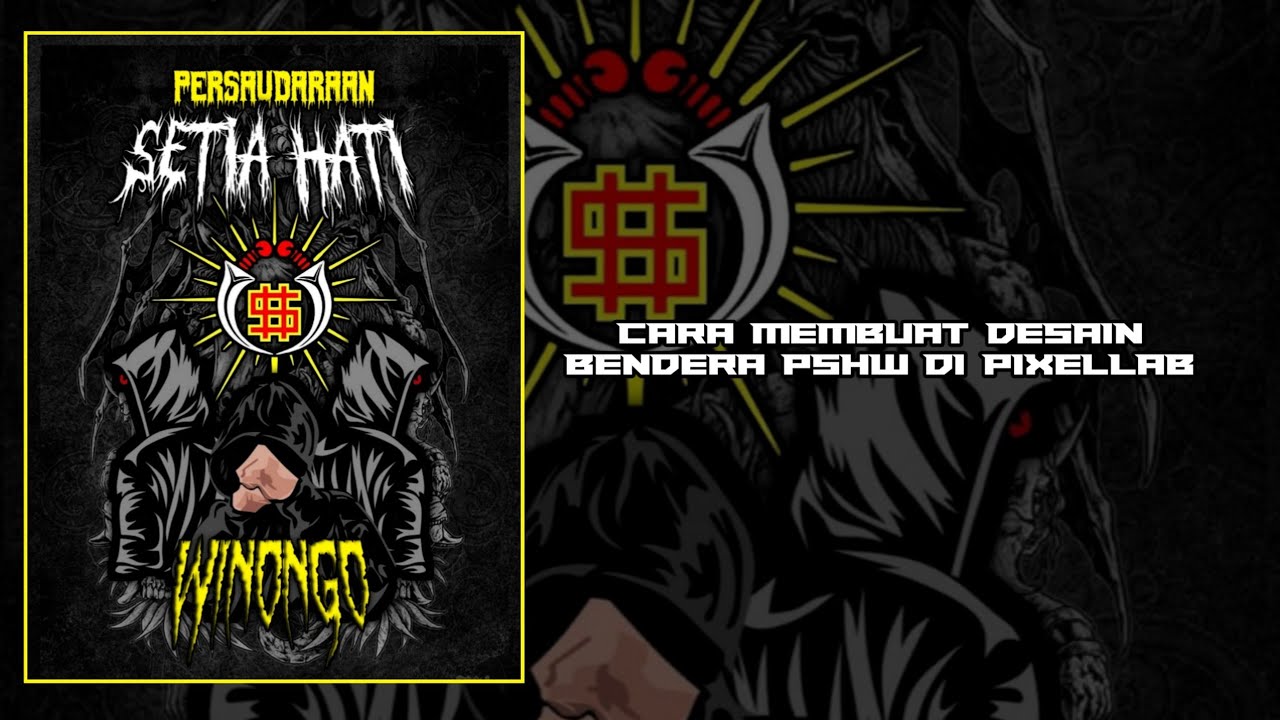 Cara membuat desain bendera PSHW simpel 2022 - YouTube