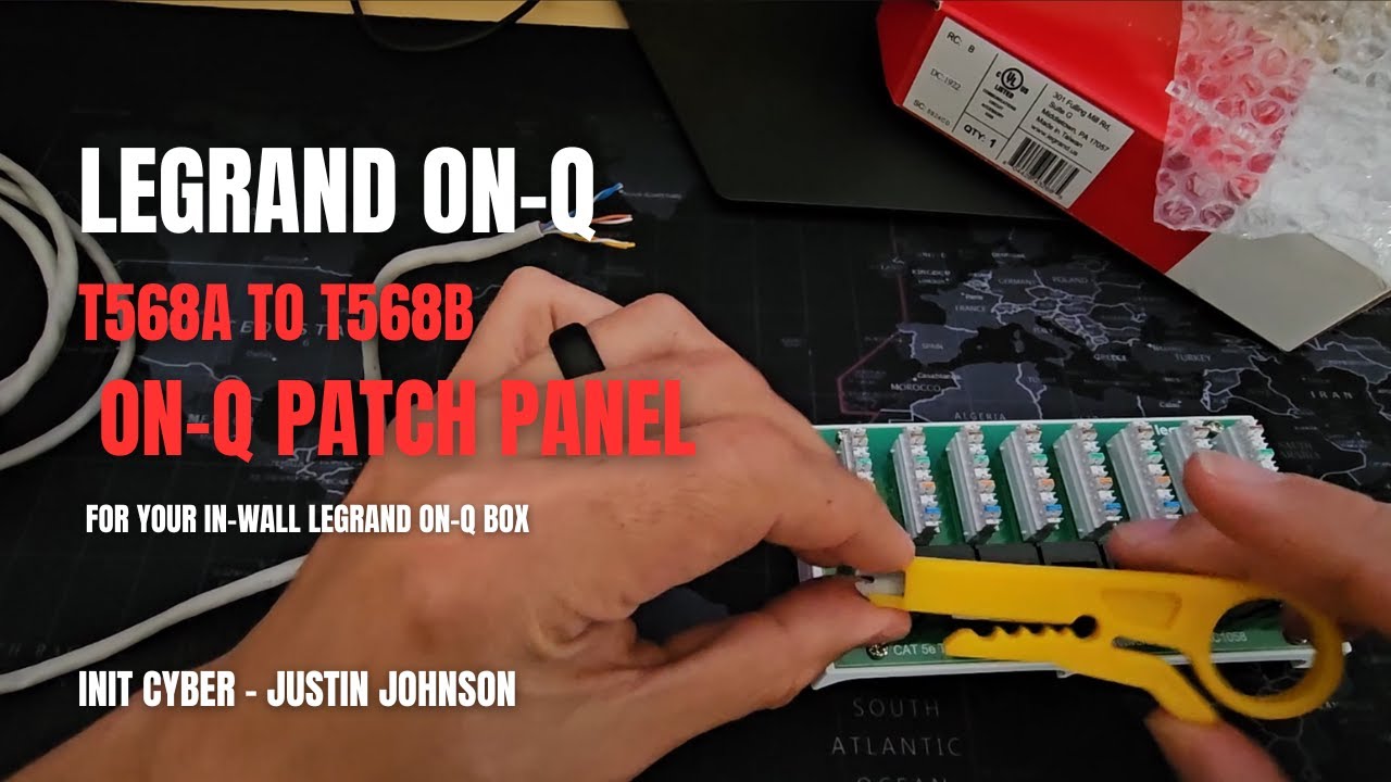T568A to T568B On-Q Patch Panel for your In-Wall LeGrand On-Q Box - YouTube