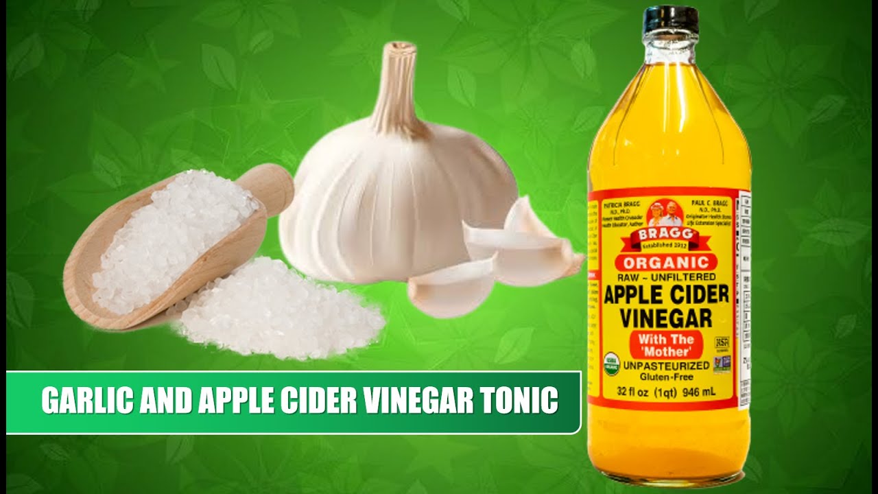 GARLIC & APPLE CIDER VINEGAR TONIC (W/ SALT) - YouTube