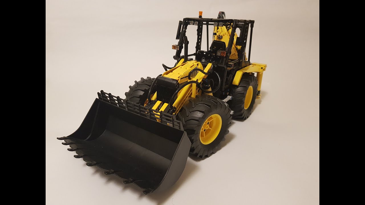 Lego Pneumatic Backhoe Loader - YouTube