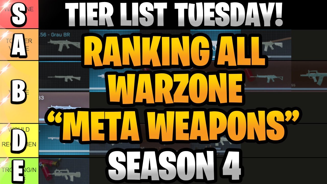 Ranking the BEST WEAPONS in SEASON 4 of Warzone! *Tier List Tuesday ...