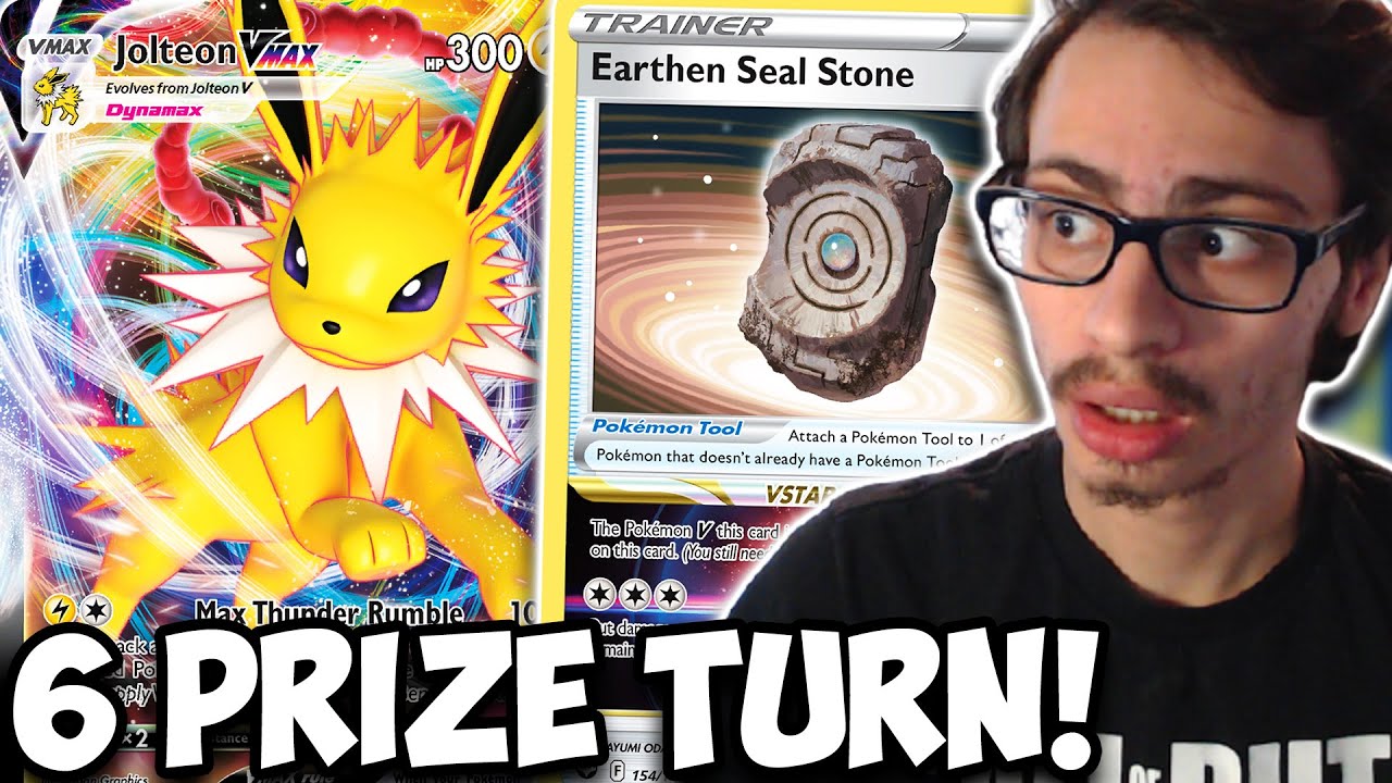 Take 6 Prizes In 1 Turn W/Jolteon VMAX/Earthen Seal Stone! Strongest ...