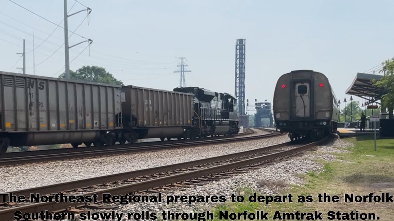 Railfanning at Norfolk Amtrak Station. - YouTube