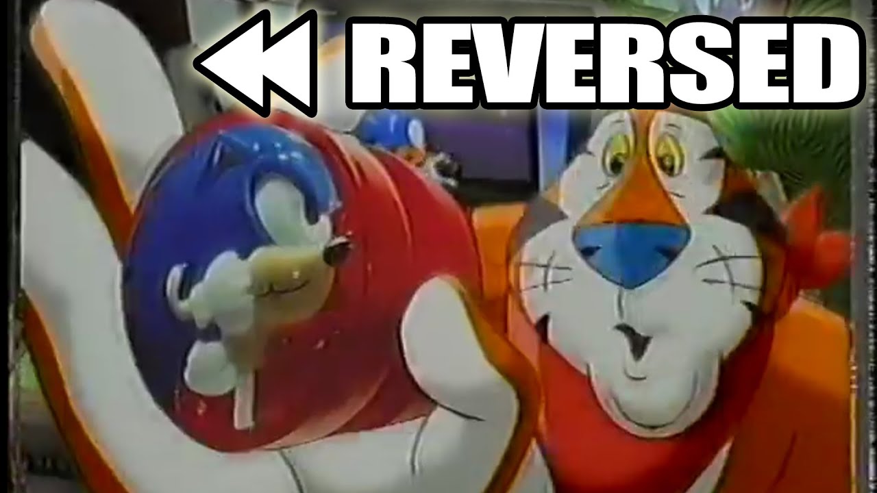 Frosted Flakes - Sonic Spinners Advert REVERSED - YouTube