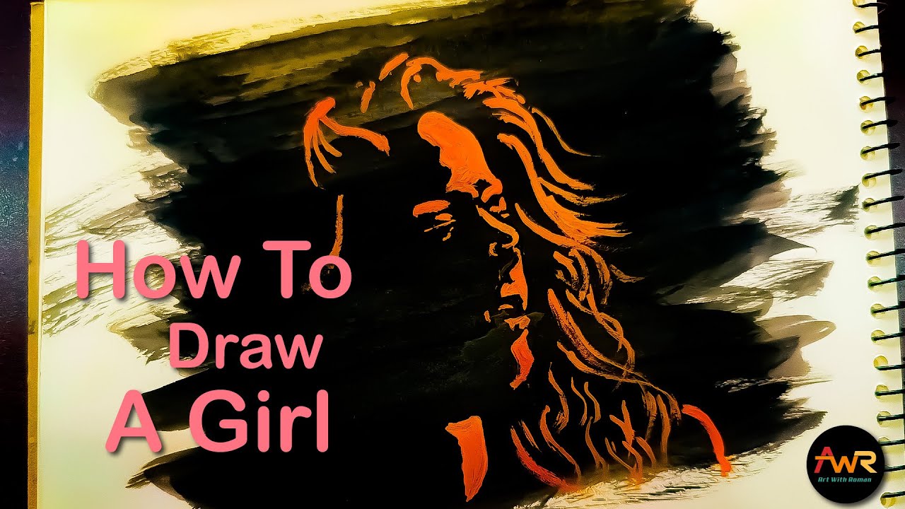 Easy Way To Draw A Girl | Poster Color Painting #viral #drawing #art ...