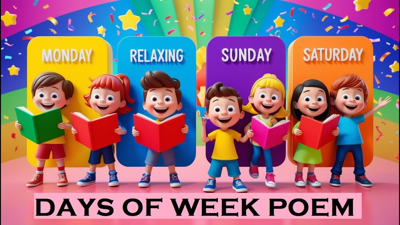 Days of the Week Poem for Kids | The Seven Days Of Week Song | Fun and ...