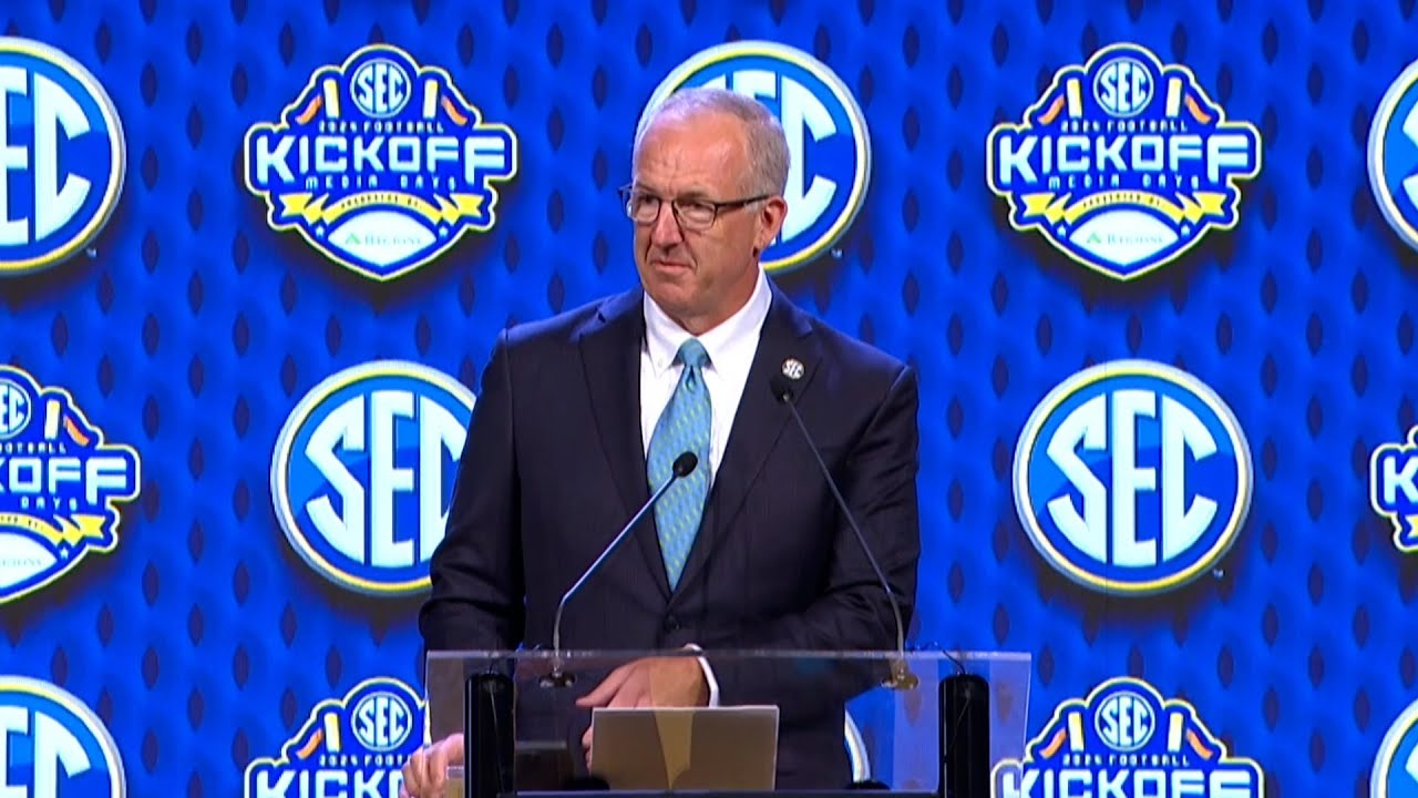 SEC commissioner Greg Sankey kicks off SEC Media Days 2024 - YouTube