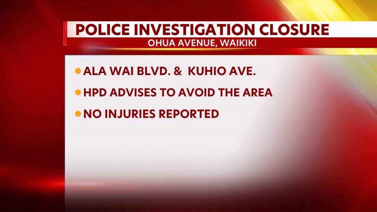 Police investigation closes Ohua Avenue in Waikiki - YouTube