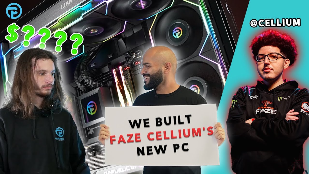 Building FaZe Cellium's new PC (O11 Vision Compact) - YouTube