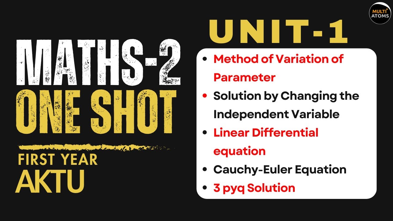 Eng. Maths-2 | Maths-2 Unit-1 One Shot | Engineering Mathematics-2 aktu ...