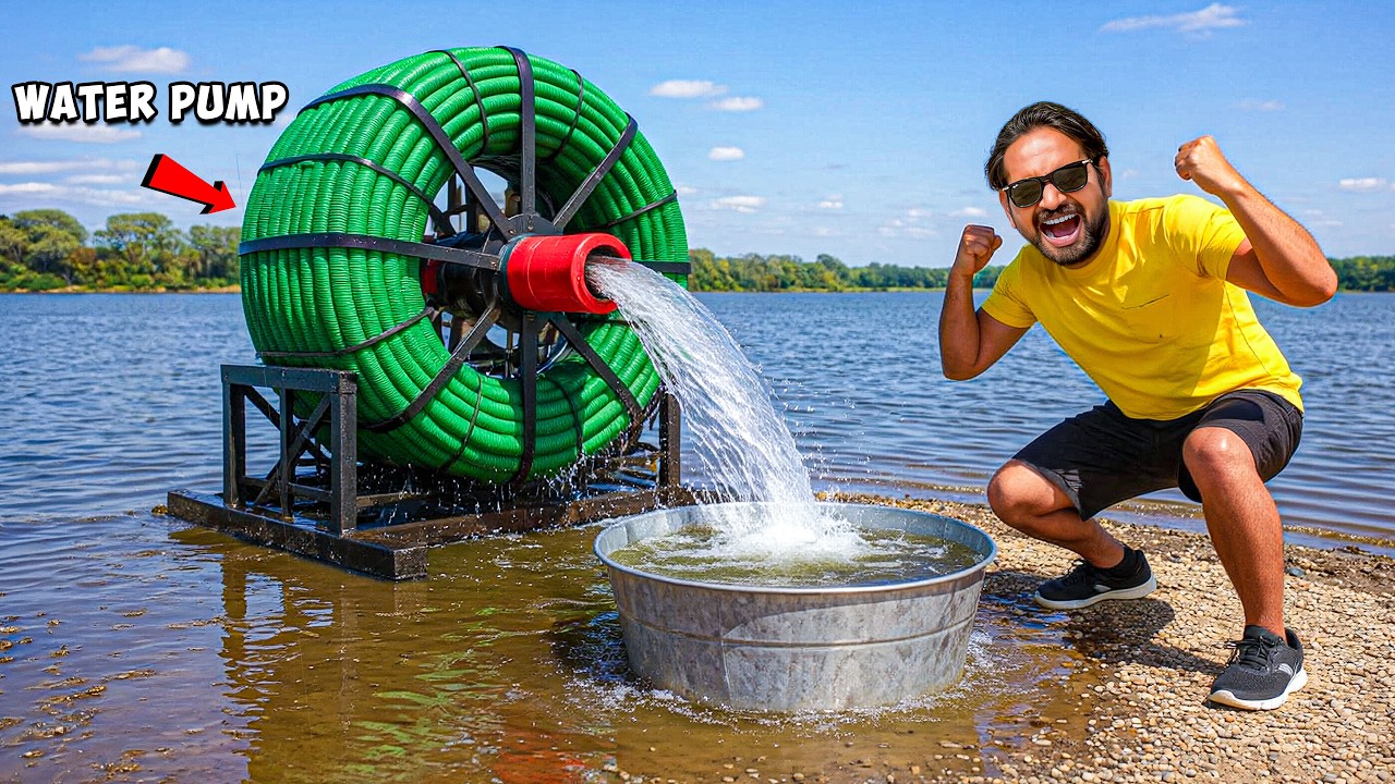 We Made FREE ENERGY Water Pump 😱| Primitive Technology - YouTube