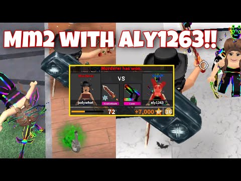 Whenever I Was MURD..Aly1263 Was SHERIFF!! Roblox MM2 - YouTube