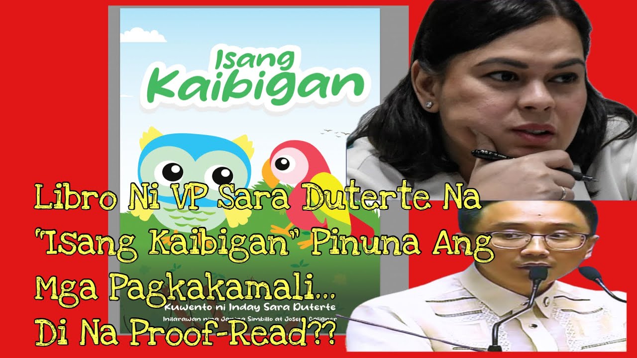 Libro Ni VP Sara Na Isang Kaibigan Pinuna Mga Pagkakamali Sa Mga Salita ...