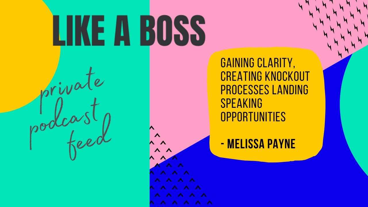 "Gaining clarity, creating knockout processes landing speaking ...
