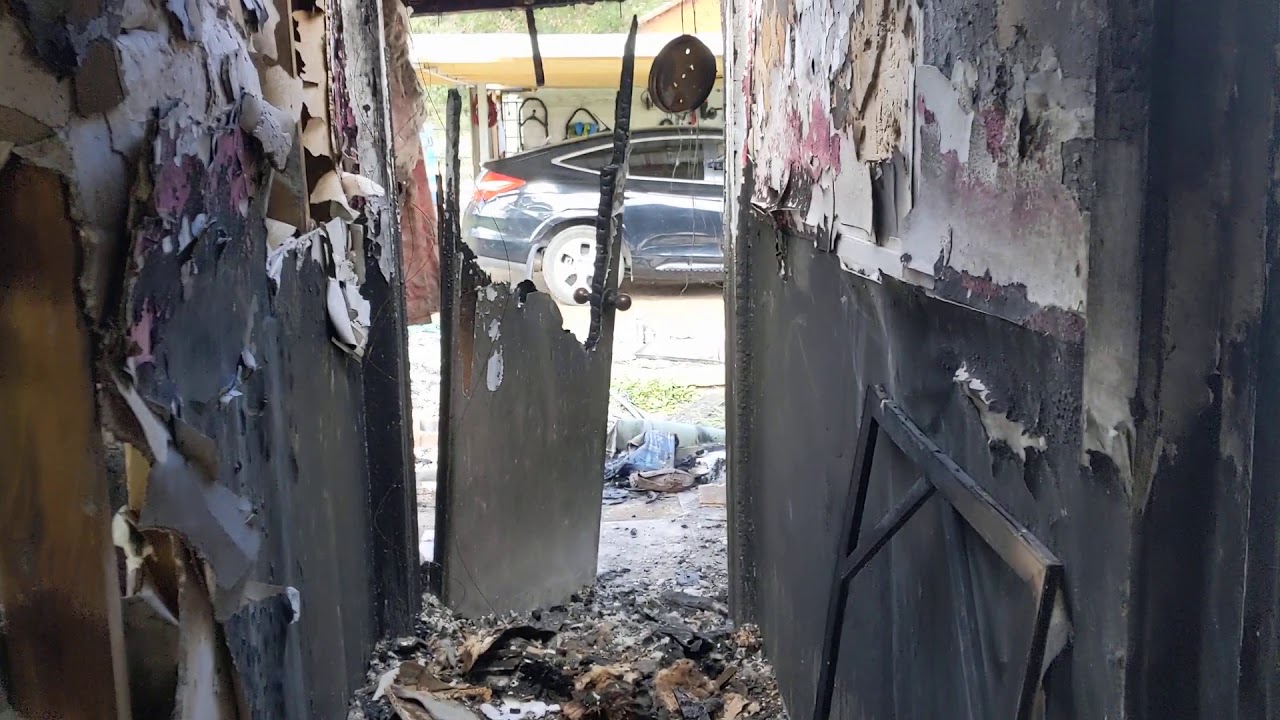 Texas Homestead Tour: Burned out house. House fire aftermath - YouTube