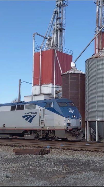 Amtrak followed by local freight train in Culpeper VA - YouTube