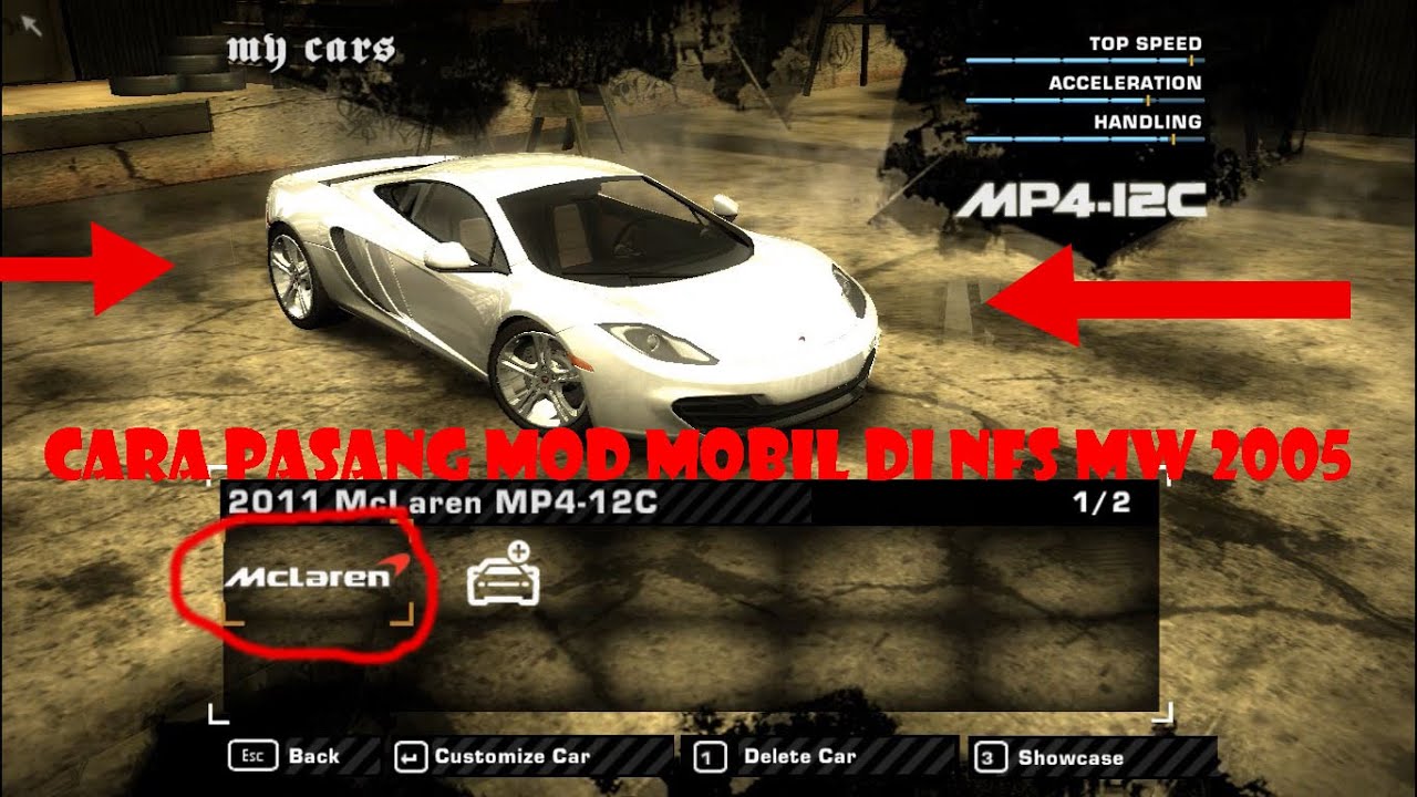 Cara Pasang Mod Mobil Di Need for Speed Most Wanted 2005 - YouTube