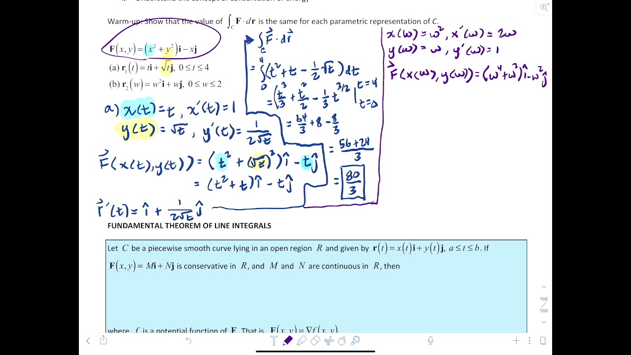 15.3: Conservative Vector Fields and Independence of Path - YouTube