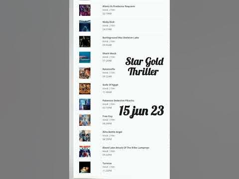 Star Gold Thrills Today Schedule List l Today Upcoming Movies Schedule l #schedule #today - YouTube