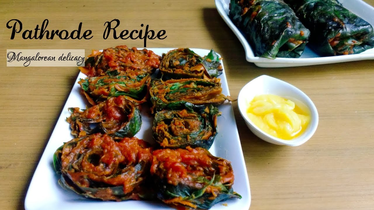 Pathrode recipe | Udupi Mangalore style | pathrode tawa fry | Alu vadi ...