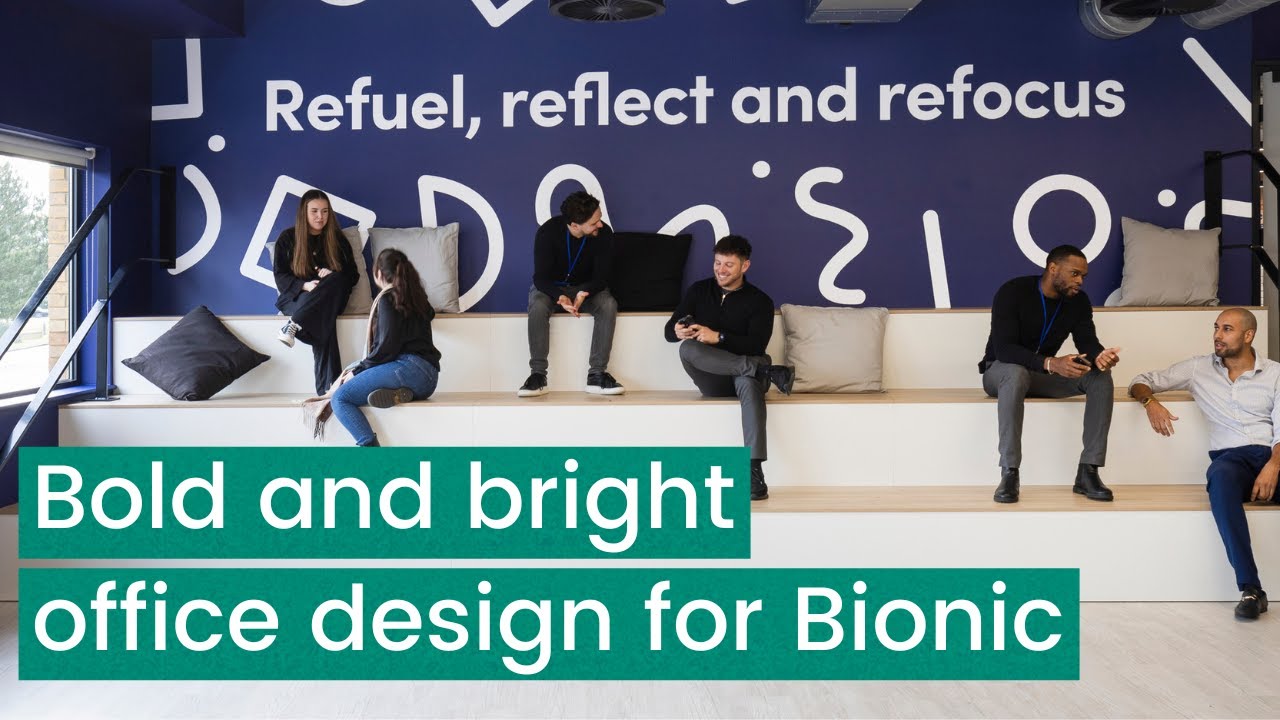 Bold and bright office design for Bionic - YouTube