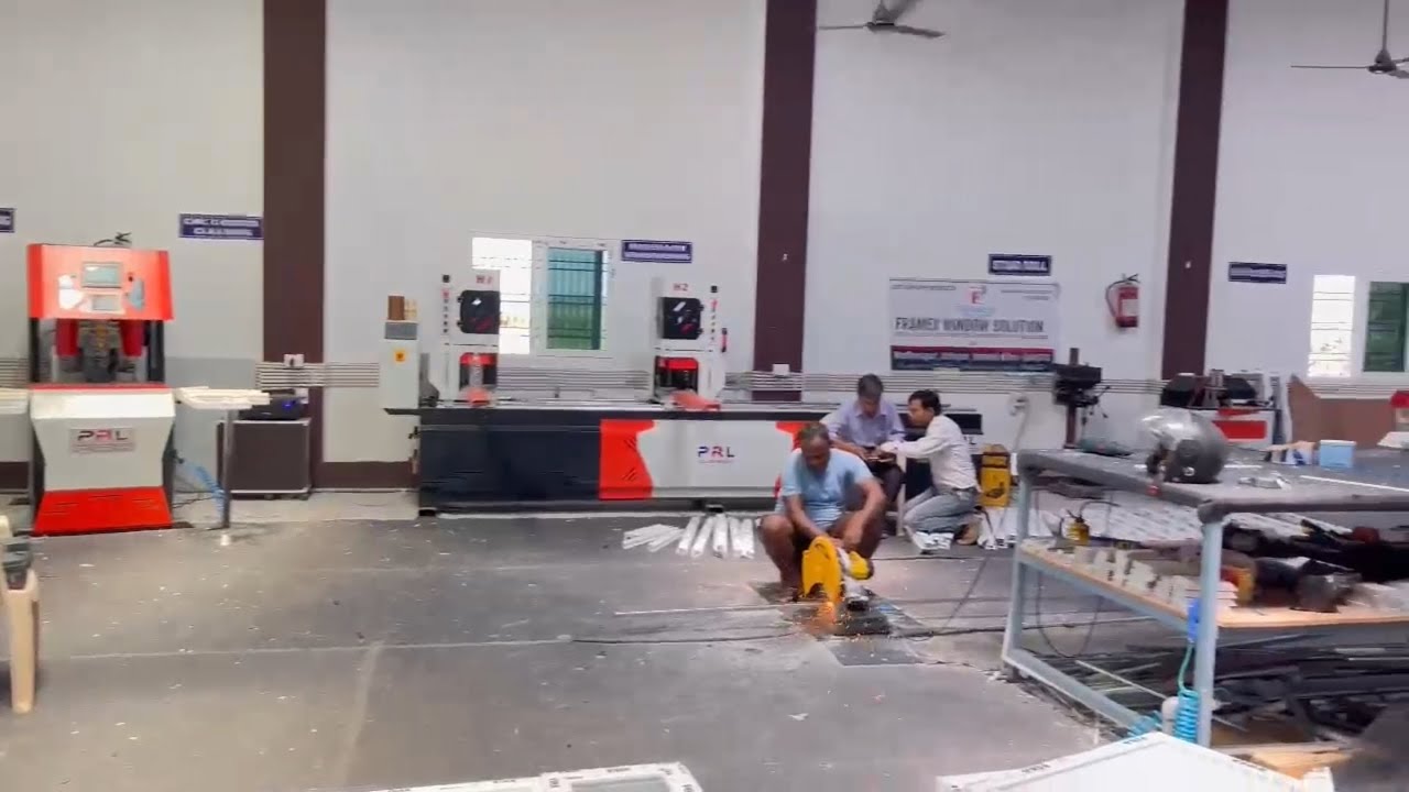 PRL🔥 How to Set Up New uPVC Fabrication Machine in sequence Workshop ...