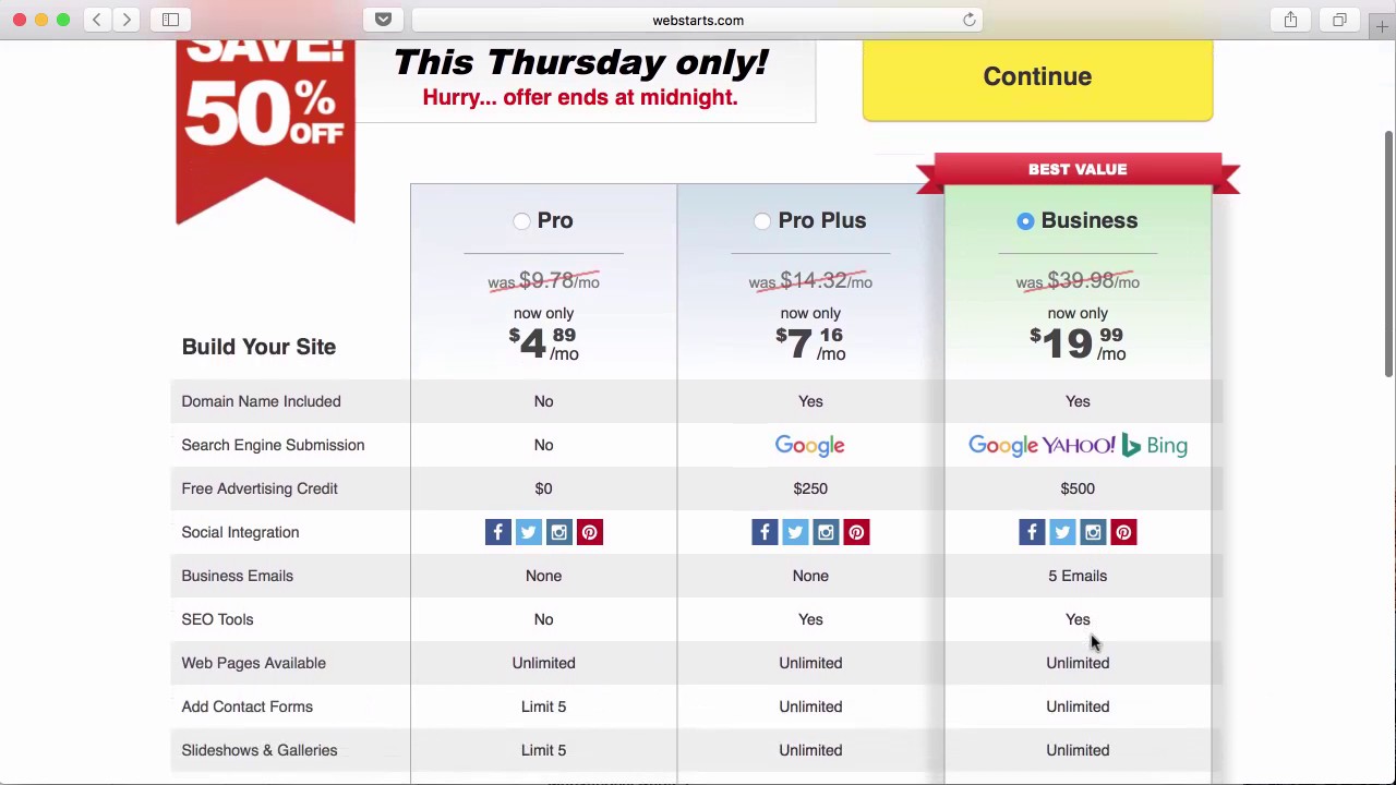 Choosing A WebStarts Plan - YouTube