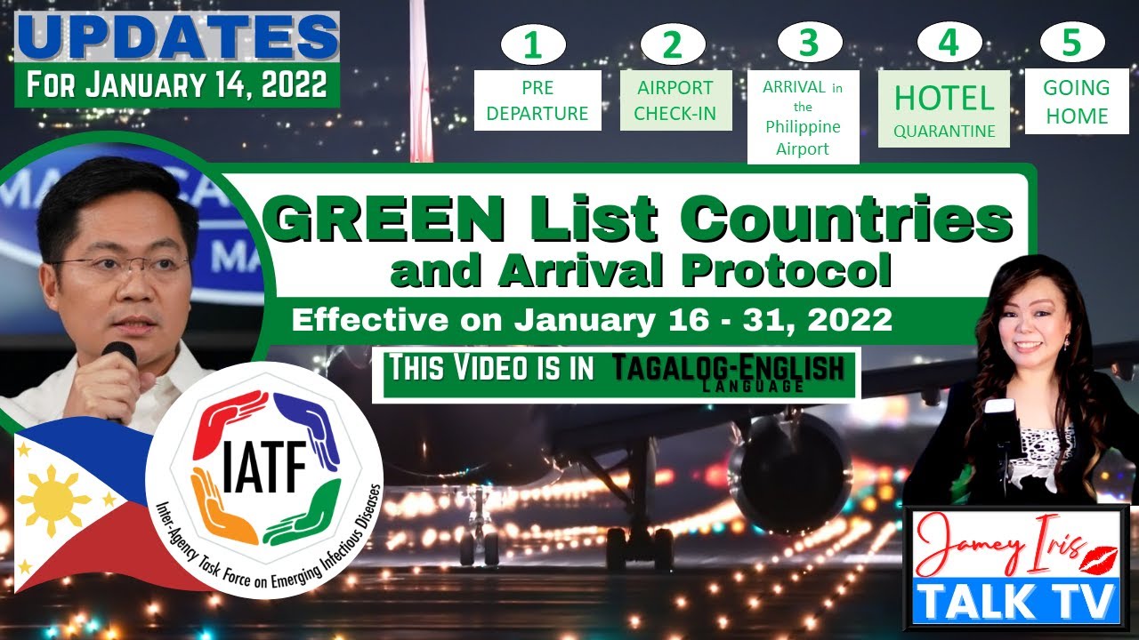 Latest Green List Countries | Updated IATF Arrival Protocols for ...