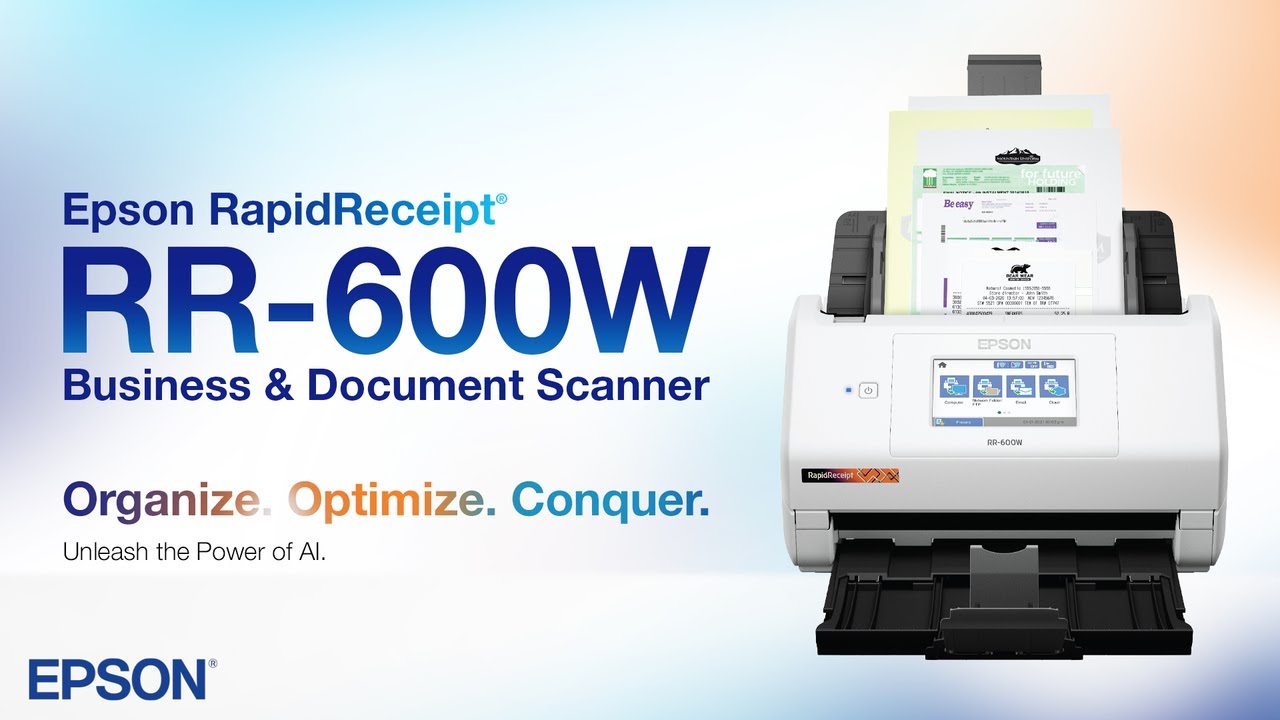 Epson RapidReceipt RR-600W | Business Document Scanner - YouTube