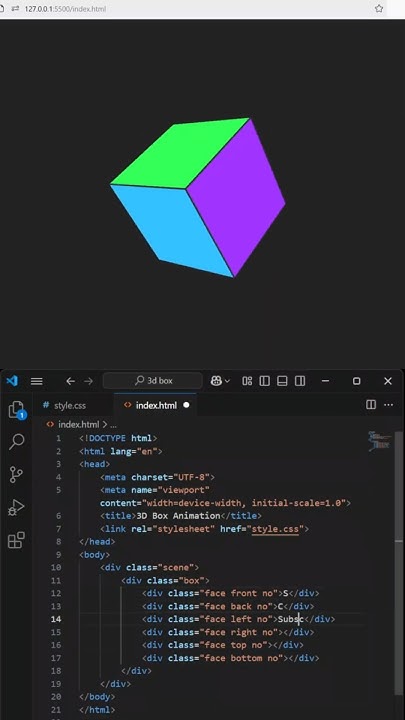 Html Css Animation 3d Box Coding Trendingshorts Viralshorts Htmlcss Python Javascript