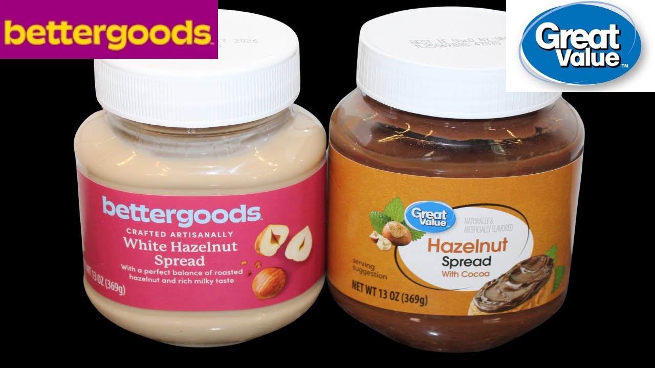 Walmart: BetterGoods White Hazelnut Spread & Great Value Hazelnut ...