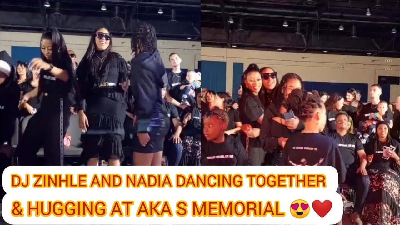 Dj Zinhle and Nakai Nakai hugging+dancing to AKA s music at his ...