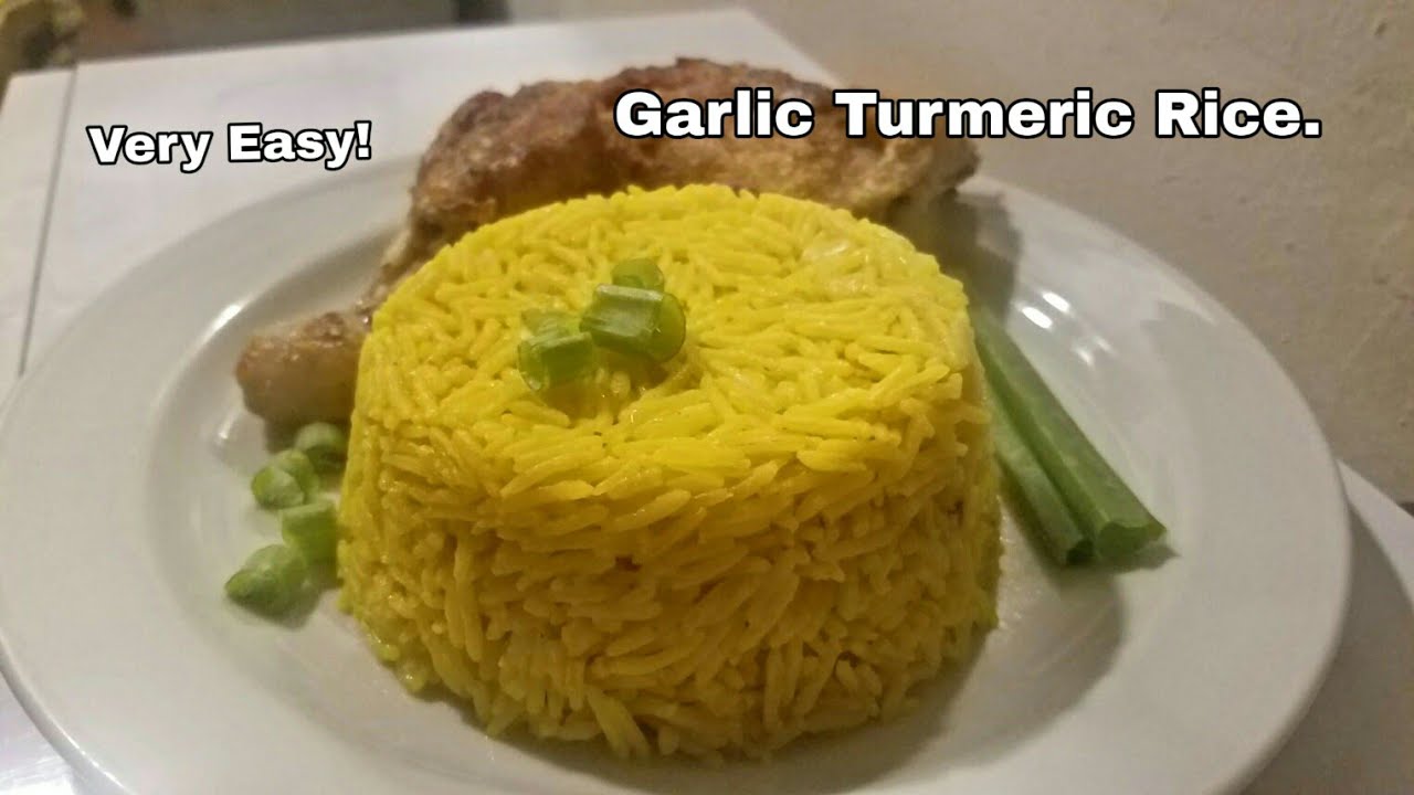 Garlic Turmeric Rice | Yellow Rice Recipe. - YouTube