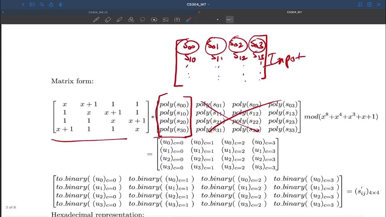 "Shift rows" and "Mix columns" functions in AES explained | Advanced Encryption Standard - YouTube