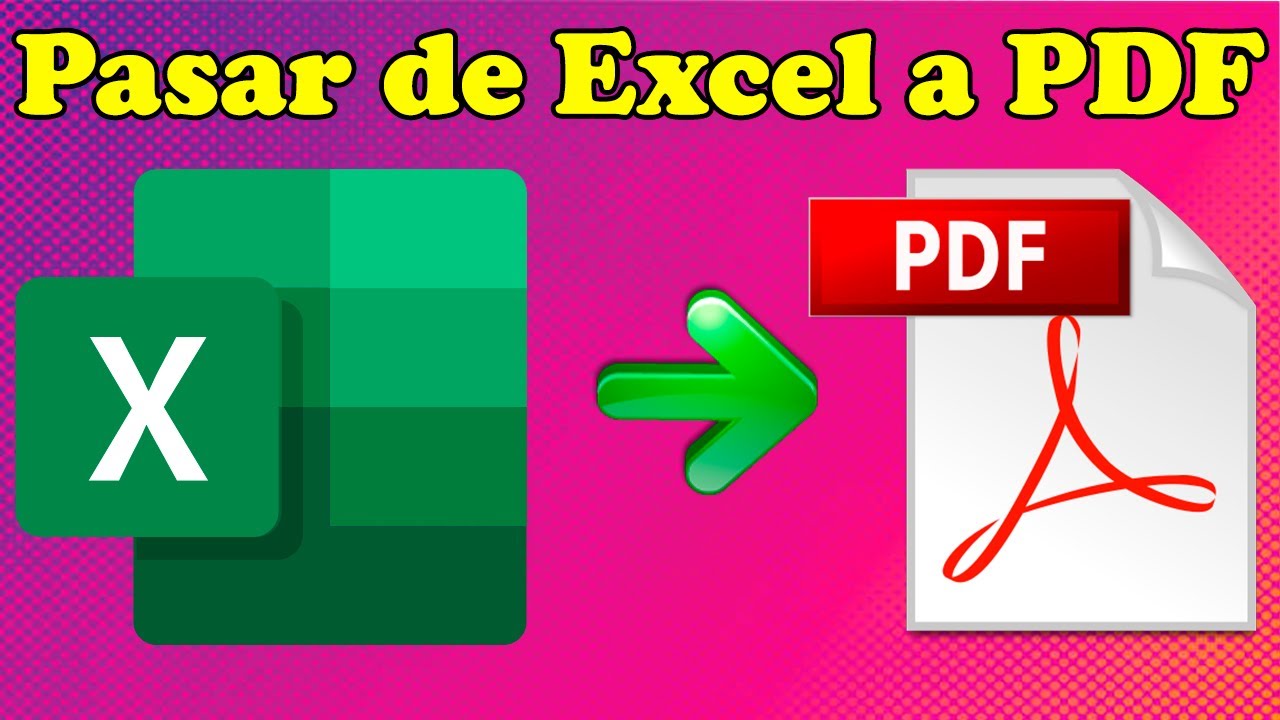 Cómo convertir documento de Excel a PDF - YouTube