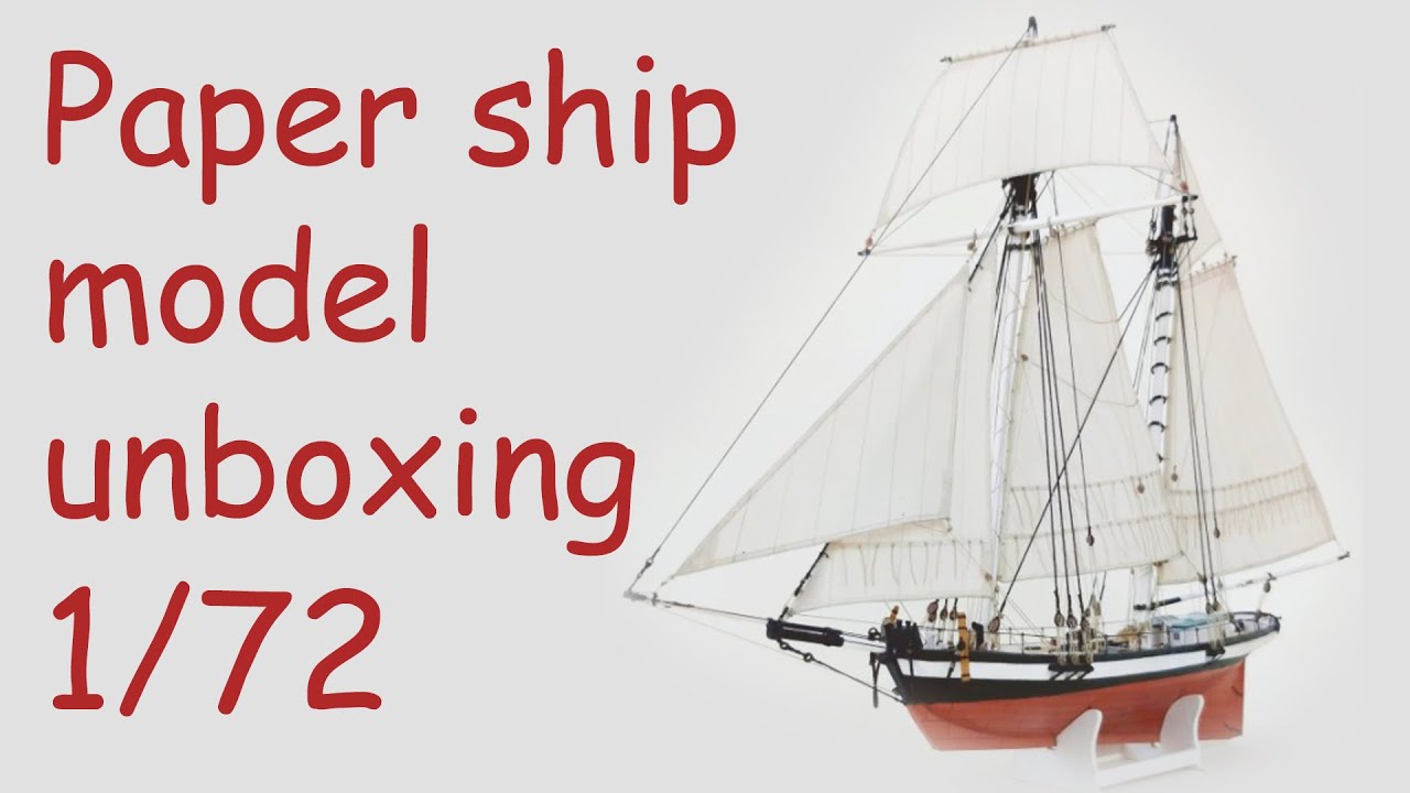 Paper ship model unboxing. Seahorse US Revenue Cutter 1815. оглядини ...