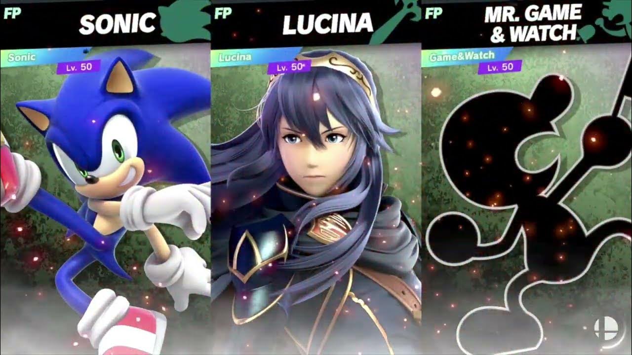 Super Smash Bros Ultimate Amiibo Fights – 11pm Finals Sonic vs Lucina vs Mr Game&Watch - YouTube