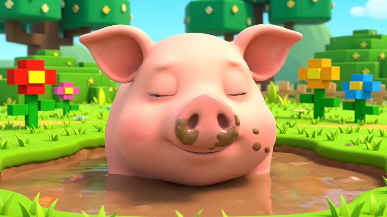 Minecraft Sleepy Pig’s Muddy Adventure | Nursery Rhymes for Kids & Baby ...
