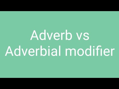 Adverb / Adverbial modifier - YouTube