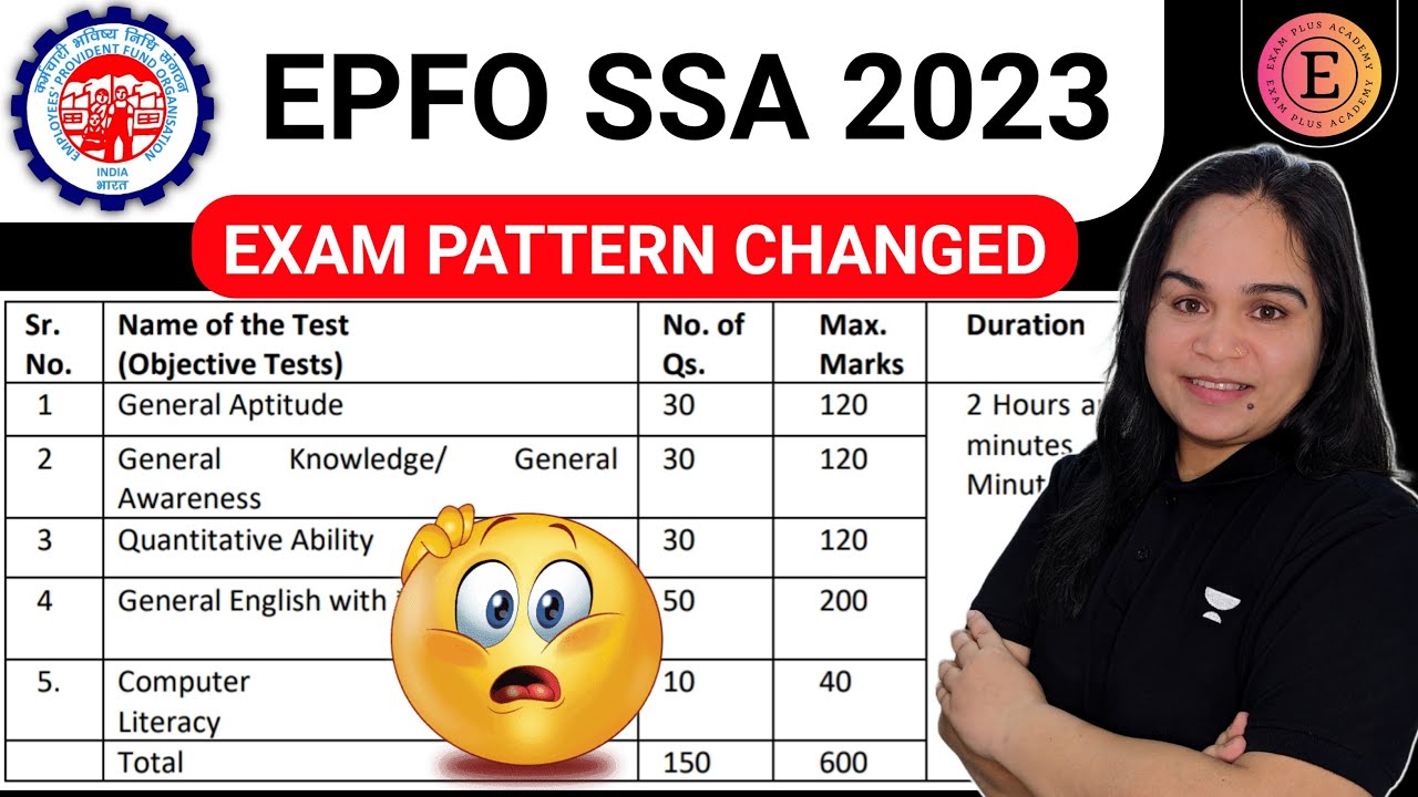 EPFO SSA exam pattern changed | EPFO SSA 2023 complete notification ...