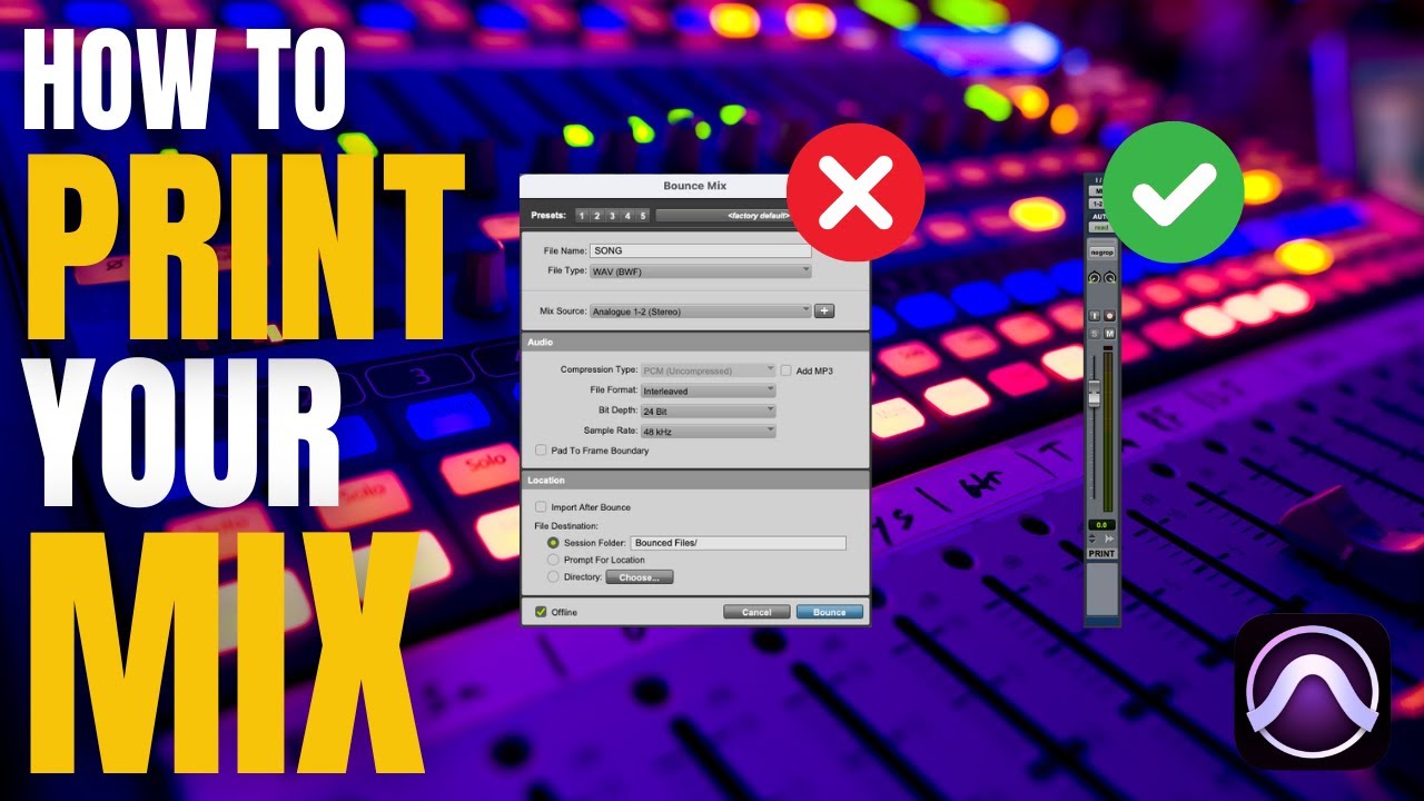 How to Print Your Mix Instead of Bouncing - PRO TOOLS TUTORIAL - YouTube